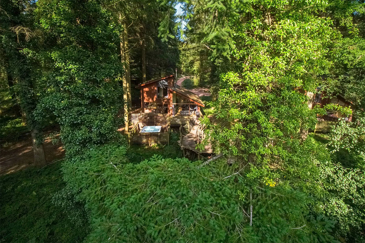 Glentress Forest Golden Oak Treehouse for 10 in Scottish Borders