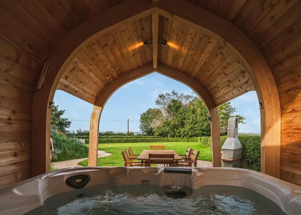 Luckington Burrows – storybook roundhouses with hot tubs in Somerset